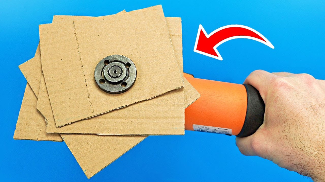 Why it is Not Patented? Insert Cardboard Into Angle Grinder and Amazed ...