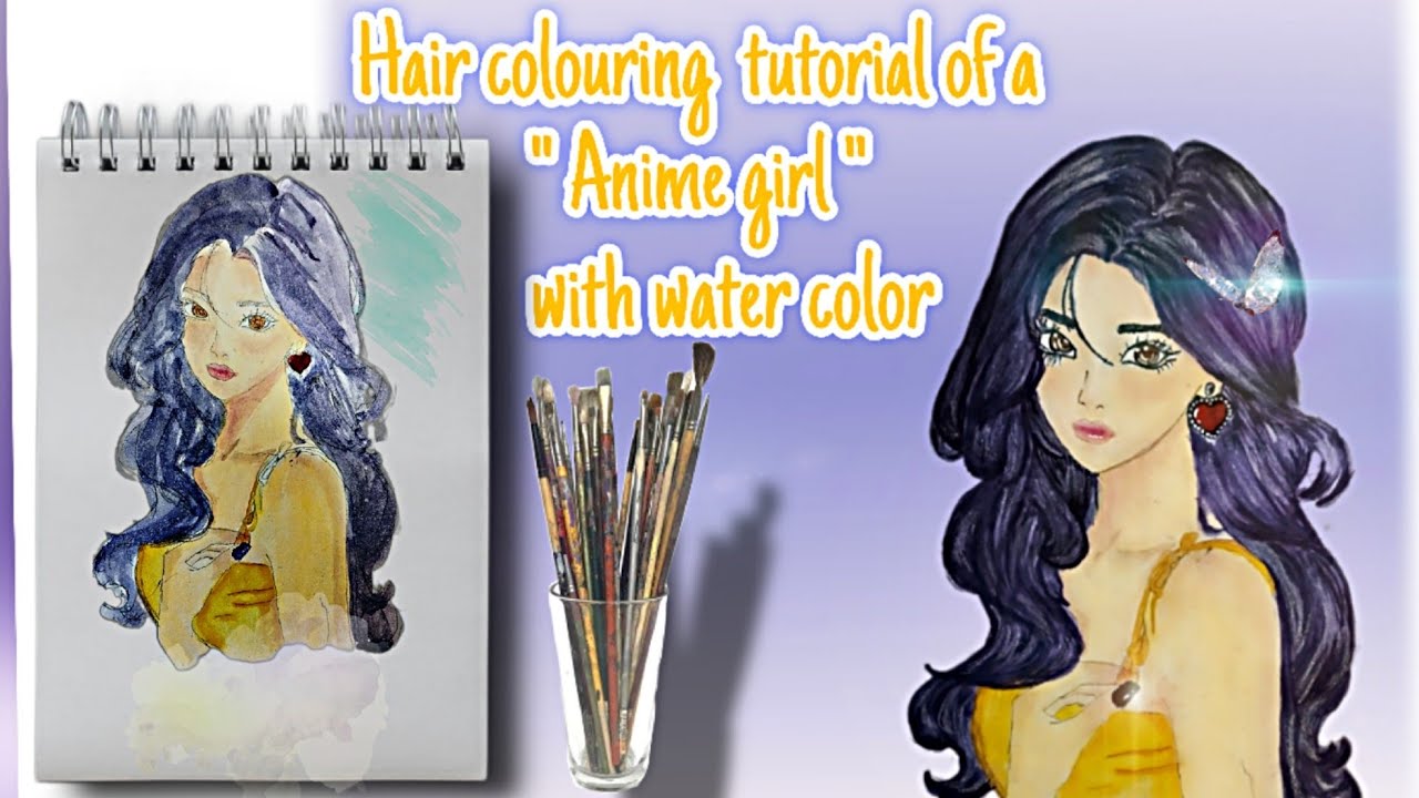 𝐇𝐚𝐢𝐫 𝐜𝐨𝐥𝐨𝐮𝐫𝐢𝐧𝐠 𝐭𝐮𝐭𝐨𝐫𝐢𝐚𝐥 𝐨𝐟 𝐚𝐧𝐢𝐦𝐞 𝐠𝐢𝐫𝐥 💜... 𝐥𝐞𝐚𝐫𝐧 𝐞𝐚𝐬𝐢𝐥𝐲 𝐬𝐭𝐞𝐩 𝐛𝐲 𝐬𝐭𝐞𝐩 ...