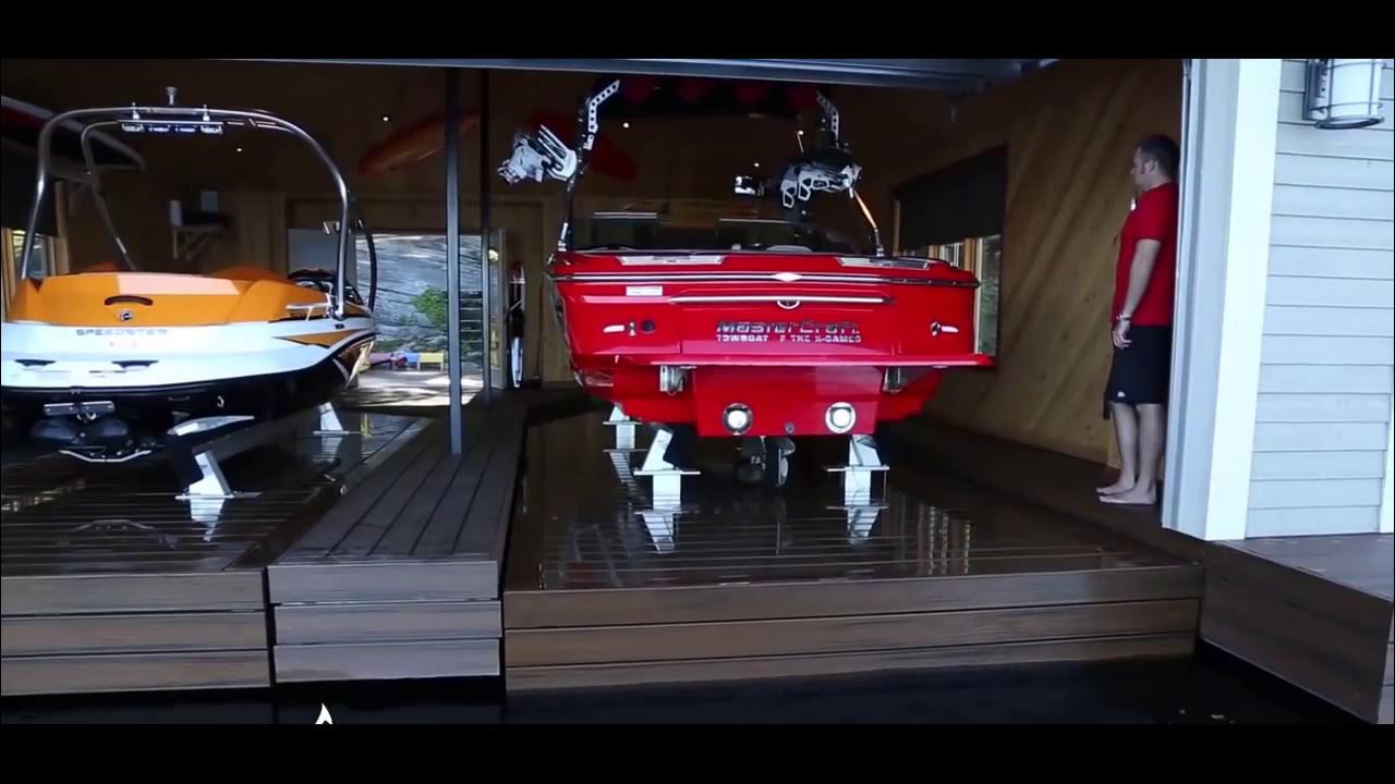 Подъемник для катера - YouTube
