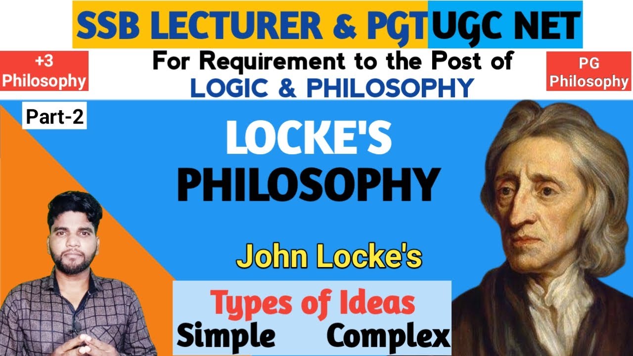 John Locke's Philosophy, Locke's types of Ideas, SSB PGT Philosophy ...