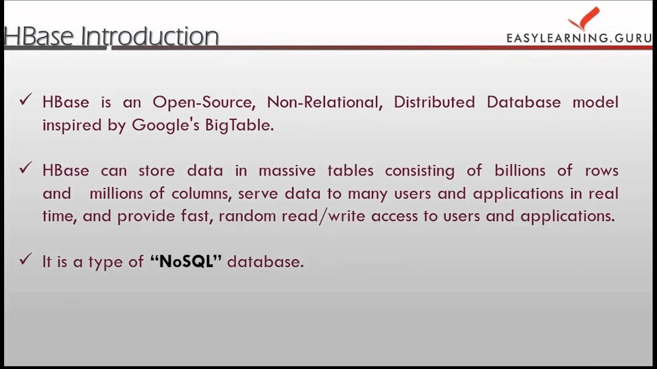 Apache HBASE | What is Apache HBase? - YouTube