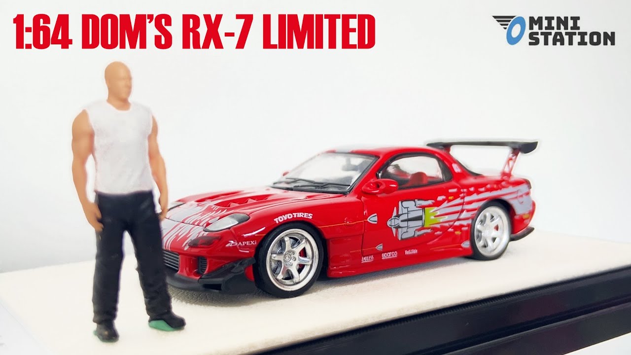DOM'S 1:64 Mazda RX7 Unboxing - Mini Station Diecast (Limited Edition ...