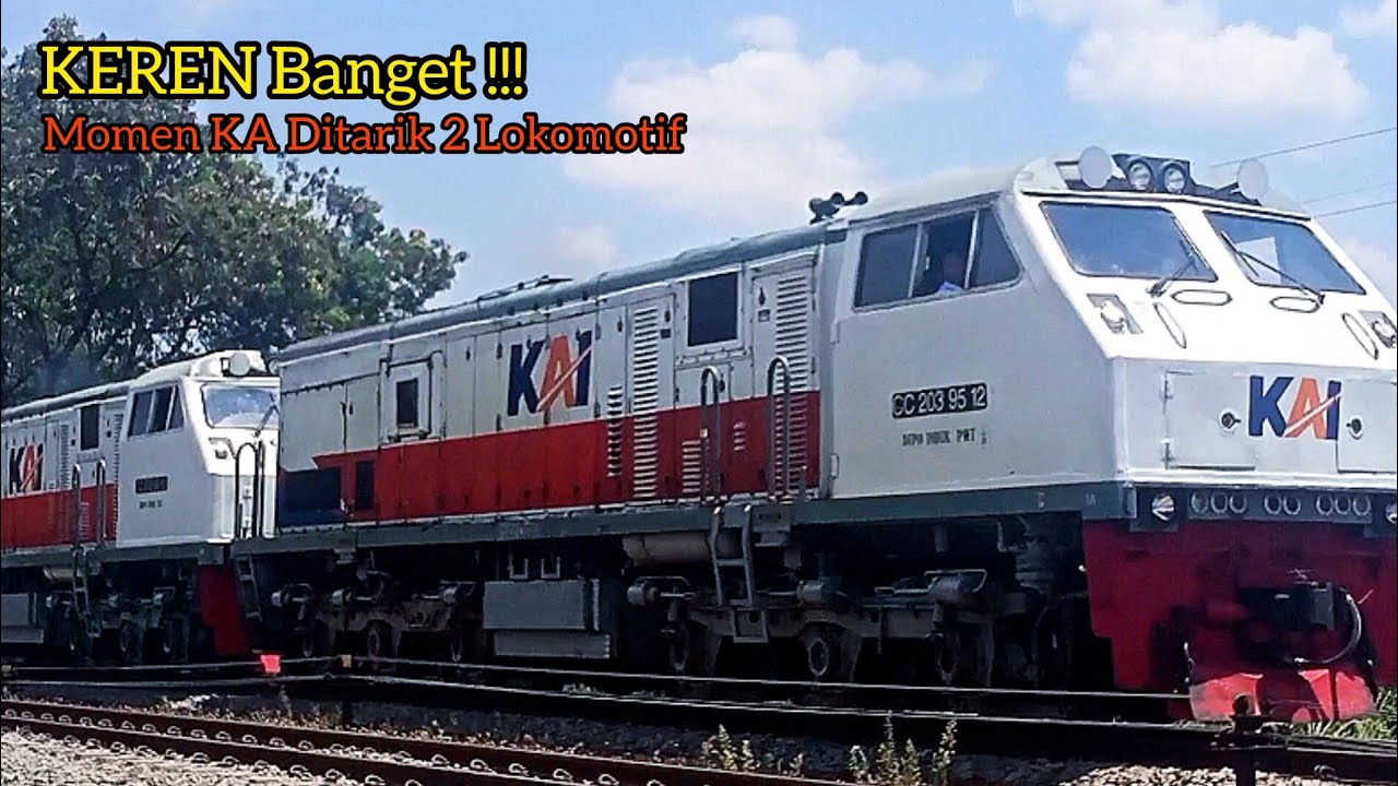Kereta Api Panjang ‼️ Momen Rangkaian KA PASUNDAN Di Tarik 2 Lokomotif ...