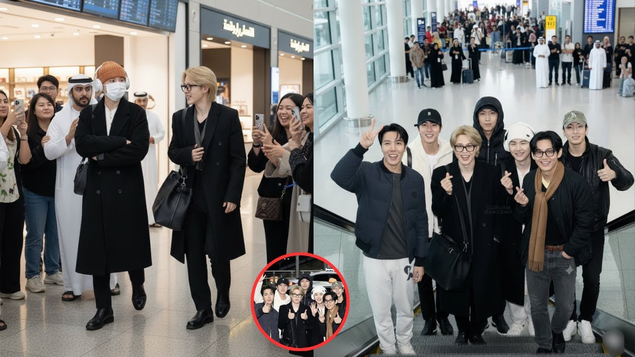 BTS Arrives in Dubai, Jimin and Suga Walk Together and ARMYs Are ...