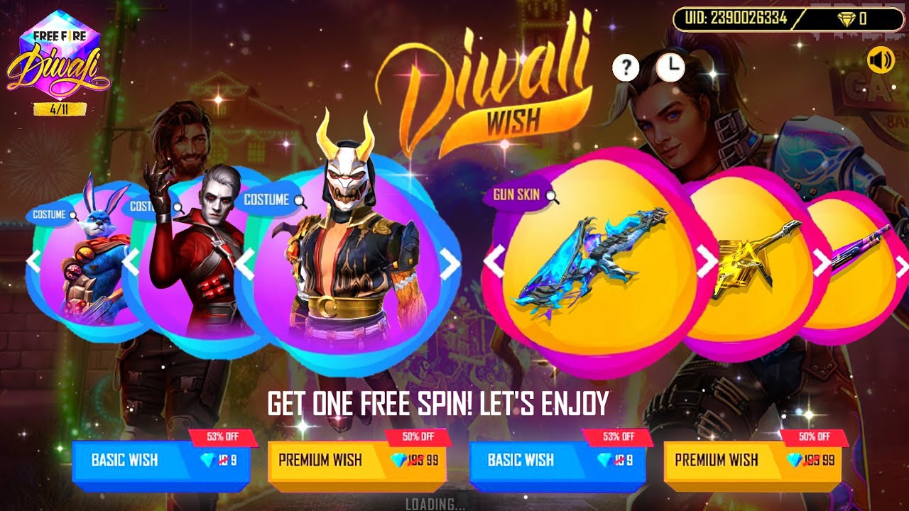 DIWALI WISH EVENT 2021 FREE FIRE | FREE FIRE NEW EVENT | FF NEW EVENT ...