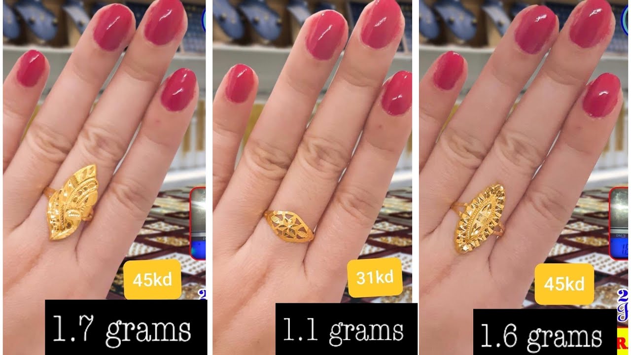 Latest Gold Ring Designs with Weight - YouTube