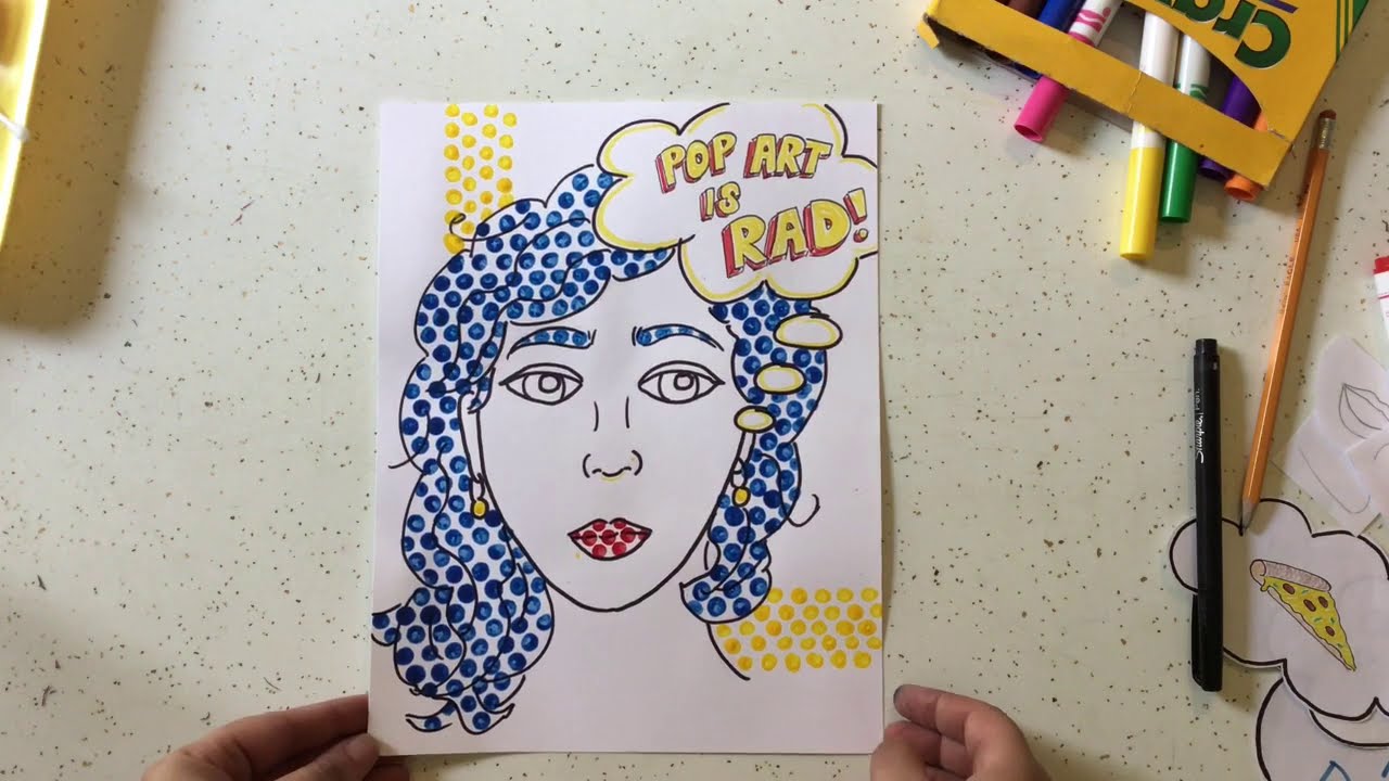 Lichtenstein Pop Art Portrait- Thought Bubble - YouTube