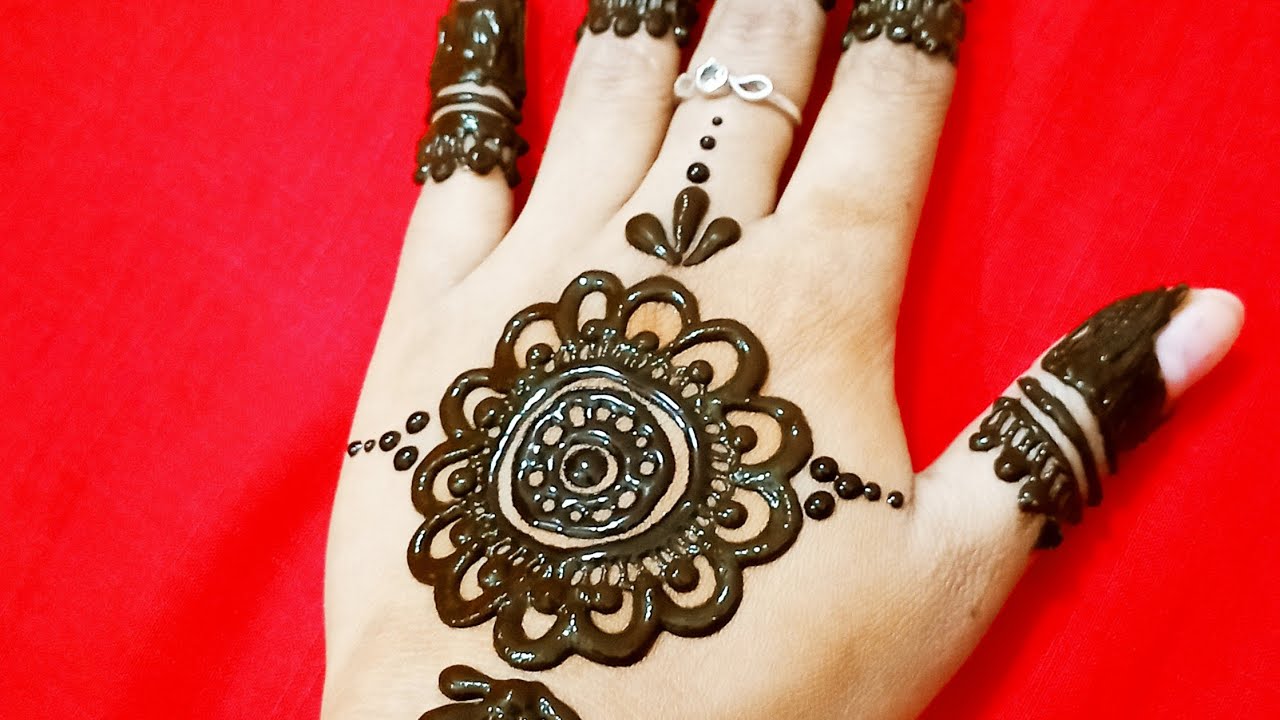 Best mehandi design!! 5 minute me mehandi lagaye - YouTube