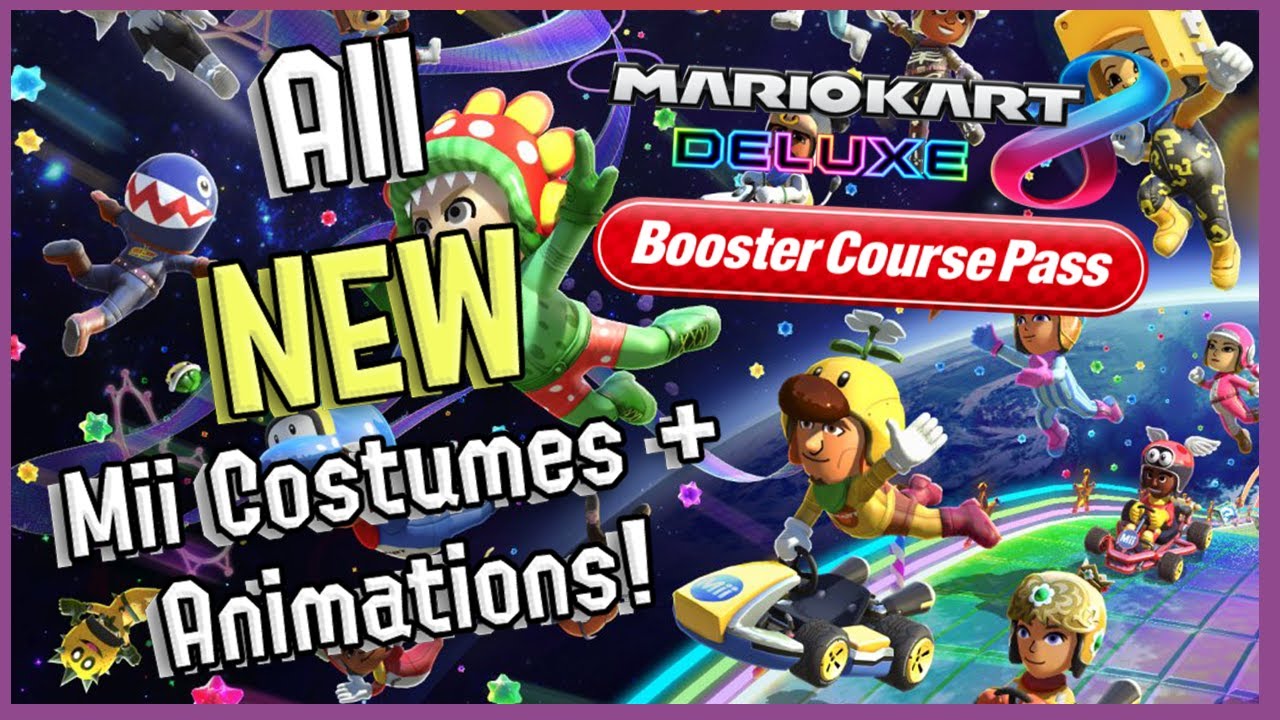 All NEW MK8DX MII COSTUMES + ANIMATIONS | Mario Kart 8 DX - YouTube