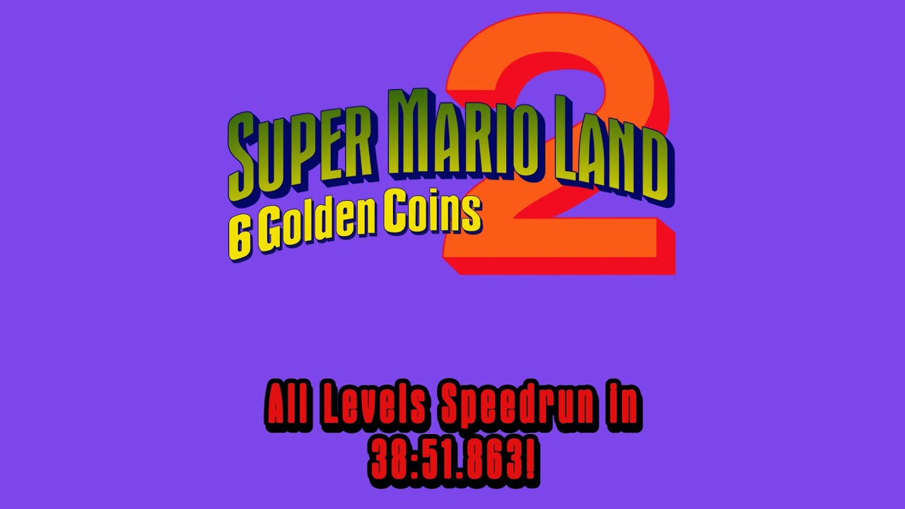 *PB* Super Mario Land 2: 6 Golden Coins All Levels Speedrun in 38:51 ...