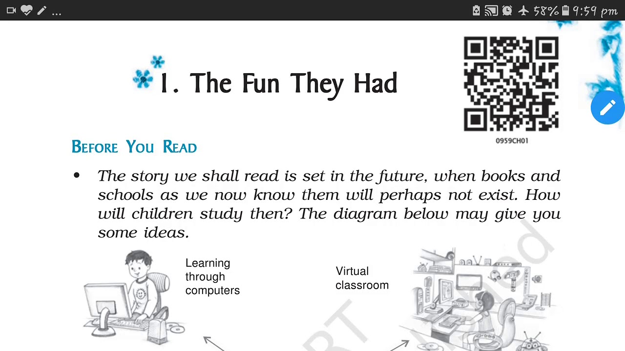 Ch 1 The Fun They Had class 9 beehive YouTube ch-1-the-fun-they-had-class-9-beehive-youtube