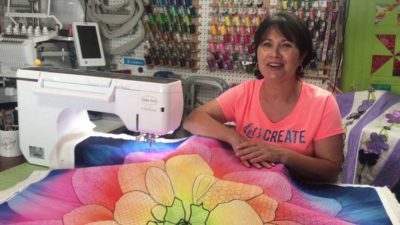 Dream Big Panel Quilting Process - YouTube
