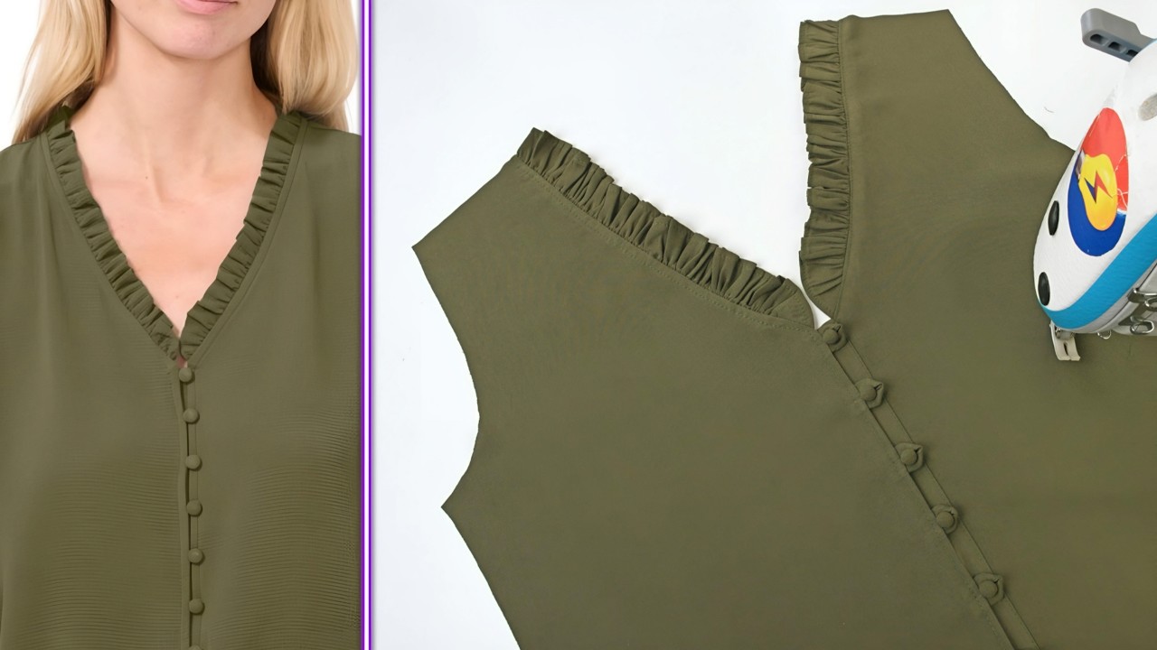 Beautiful and trendy v neck design cutting and stitching | Sewing ...