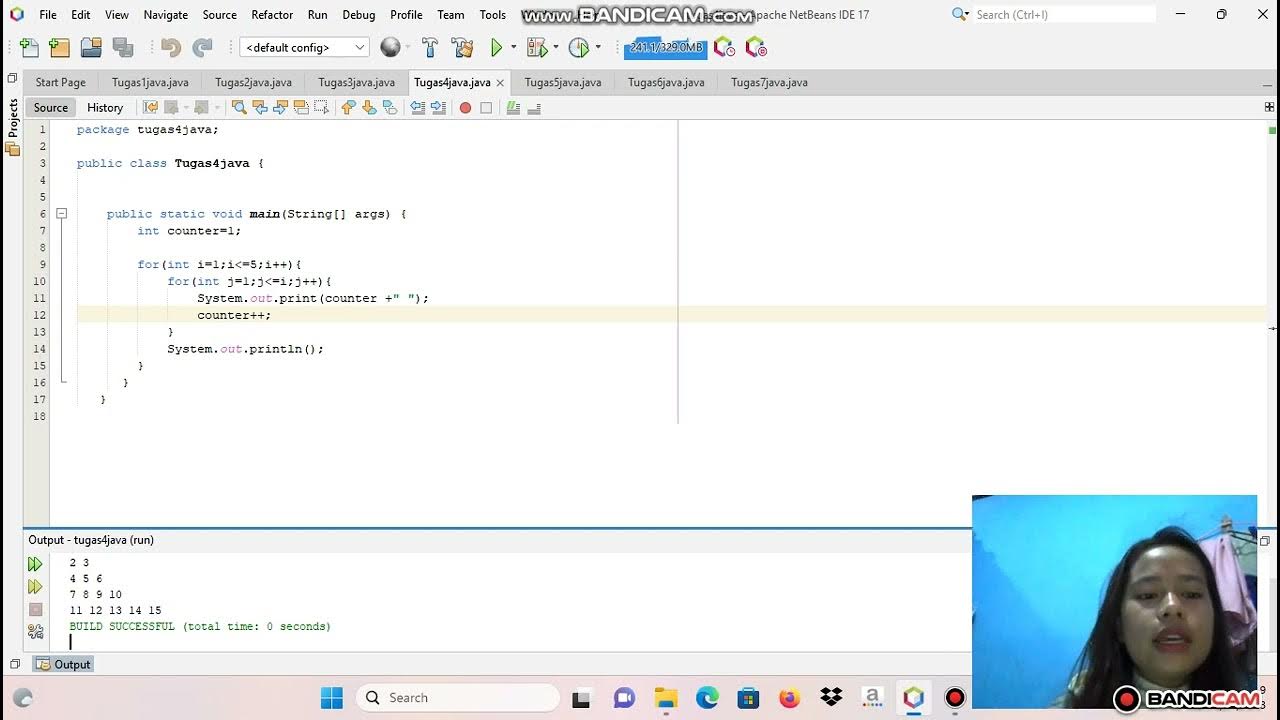 Tugas 5 pemograman looping dengan control statement - YouTube