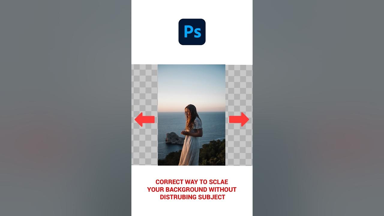 Correct Way to Scale Any Background Without Distorting the Subject in Photoshop - YouTube