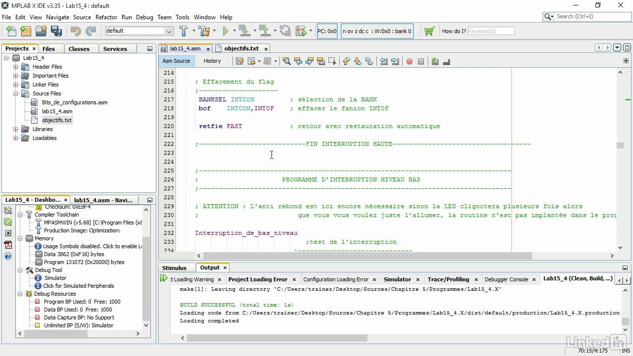 Tutoriel Assembleur : Jeu de lumière permanent avec une interruption ...