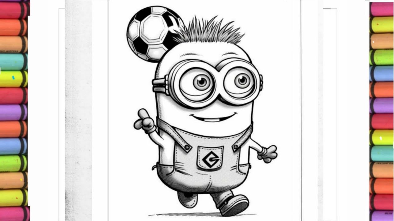 How to draw minion step by step for kids,minions movie, minion rush ...