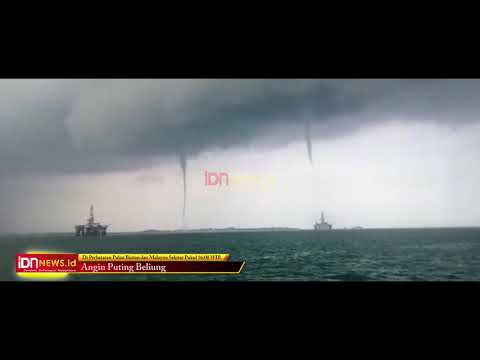 SEREM, Fenomena 4 Puting Beliung Terlihat di Selat Singapura
