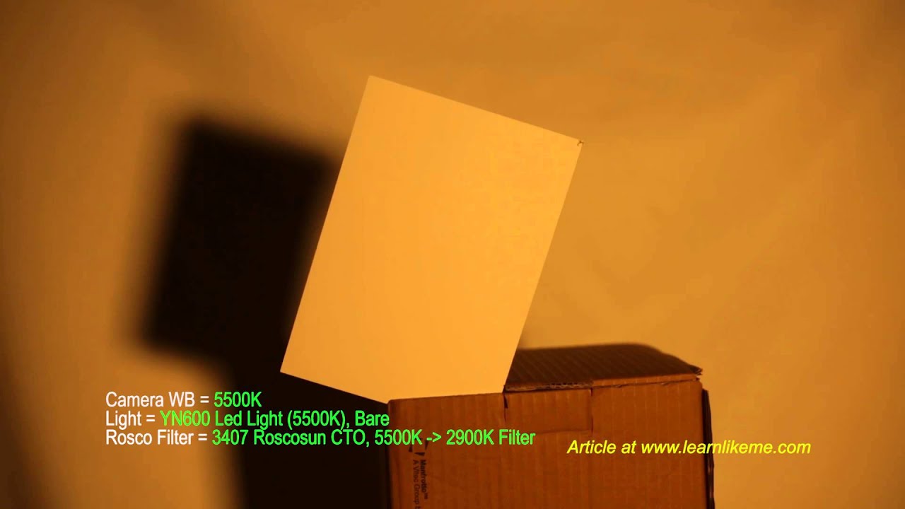 Results using Rosco CTO and CTB filters/gels on Yongnuo Yn600 Led Light ...