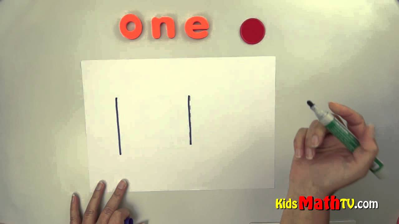 The number 1 (one), how to spell and write it - For kindergarten and ...