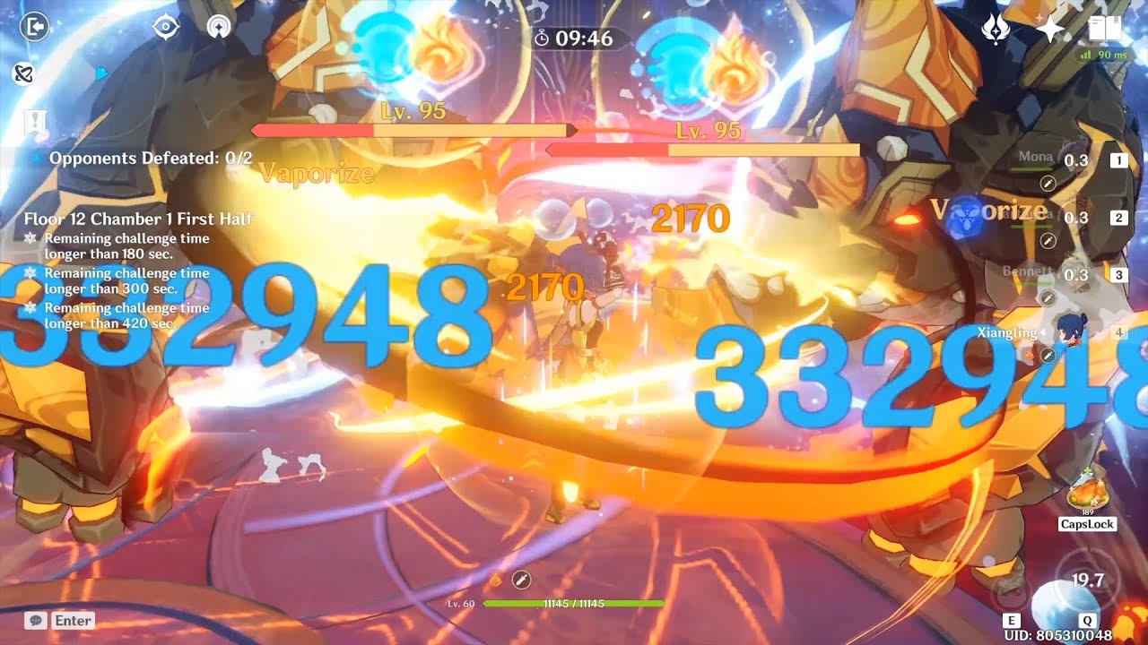 C1 Mona Childe Double Vaporize |Spiral Abyss 12 (17s) - Genshin Impact ...