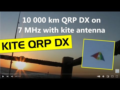 Kite antenna 7 MHz DX contact with UA0ZC - YouTube
