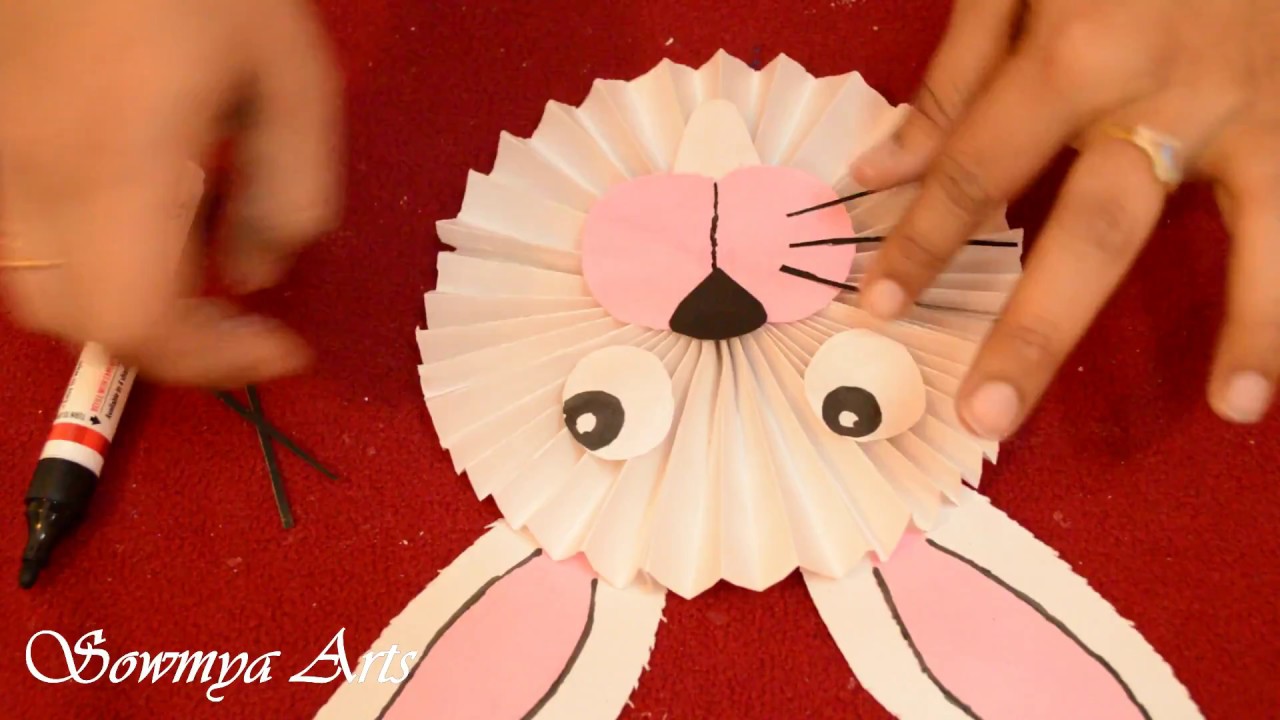 Rabbit craft for kids, making paper rabbit- easy method - YouTube