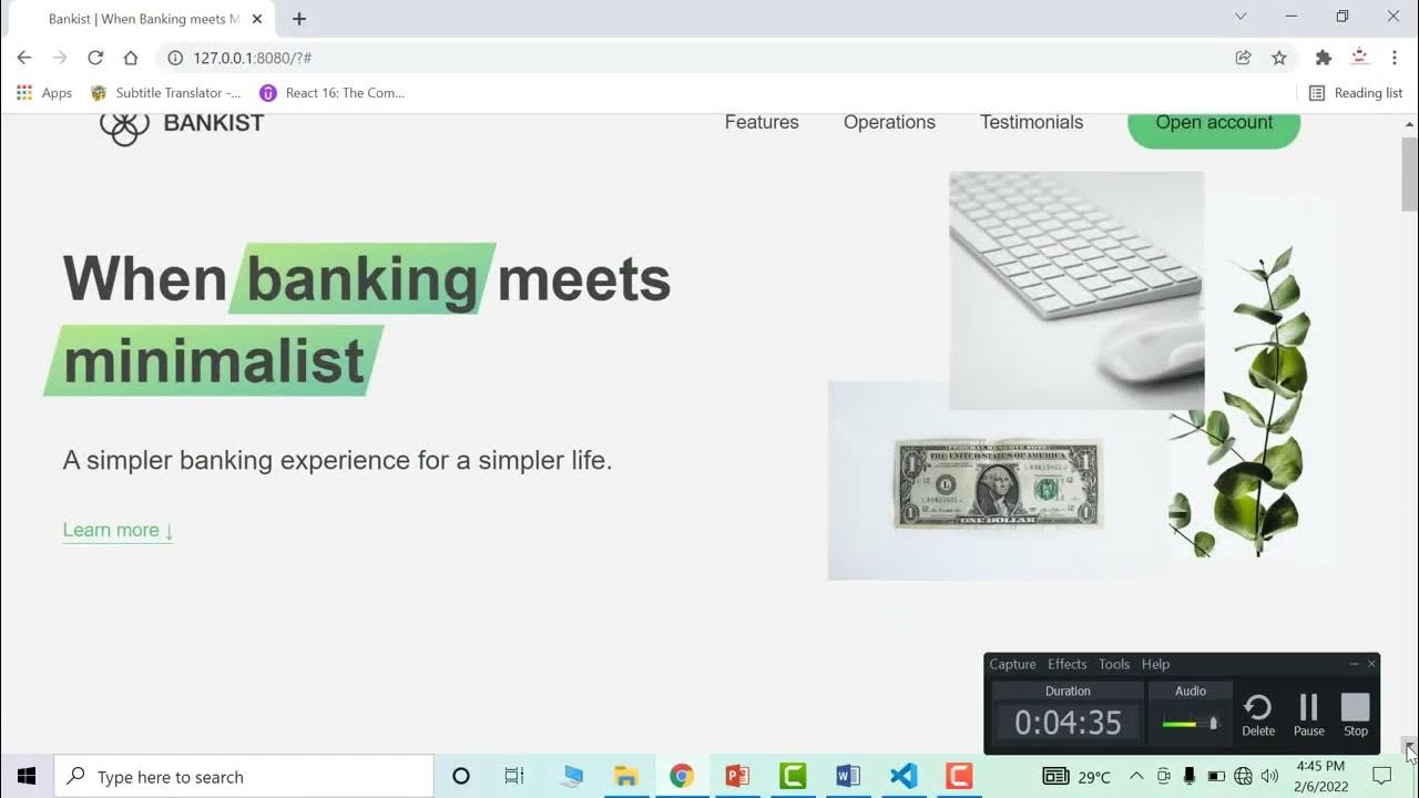 JavaScript Basic Lesson 179 Bankist Website - YouTube