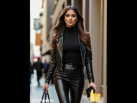 Ultimate Leather Girl Looks  From Jacket to Pants Styling girls fashion