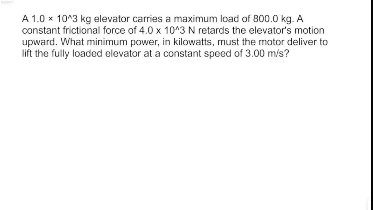 Physics Problem Solver Walk-through Follow Along Work Energy Force - Solving Power Problems 2 ...