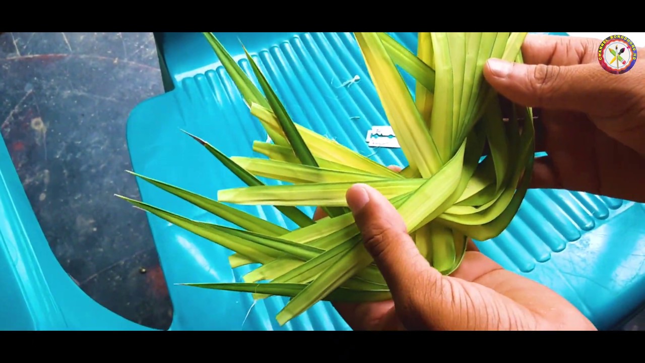 How to make a beautiful plam flower very easy - YouTube