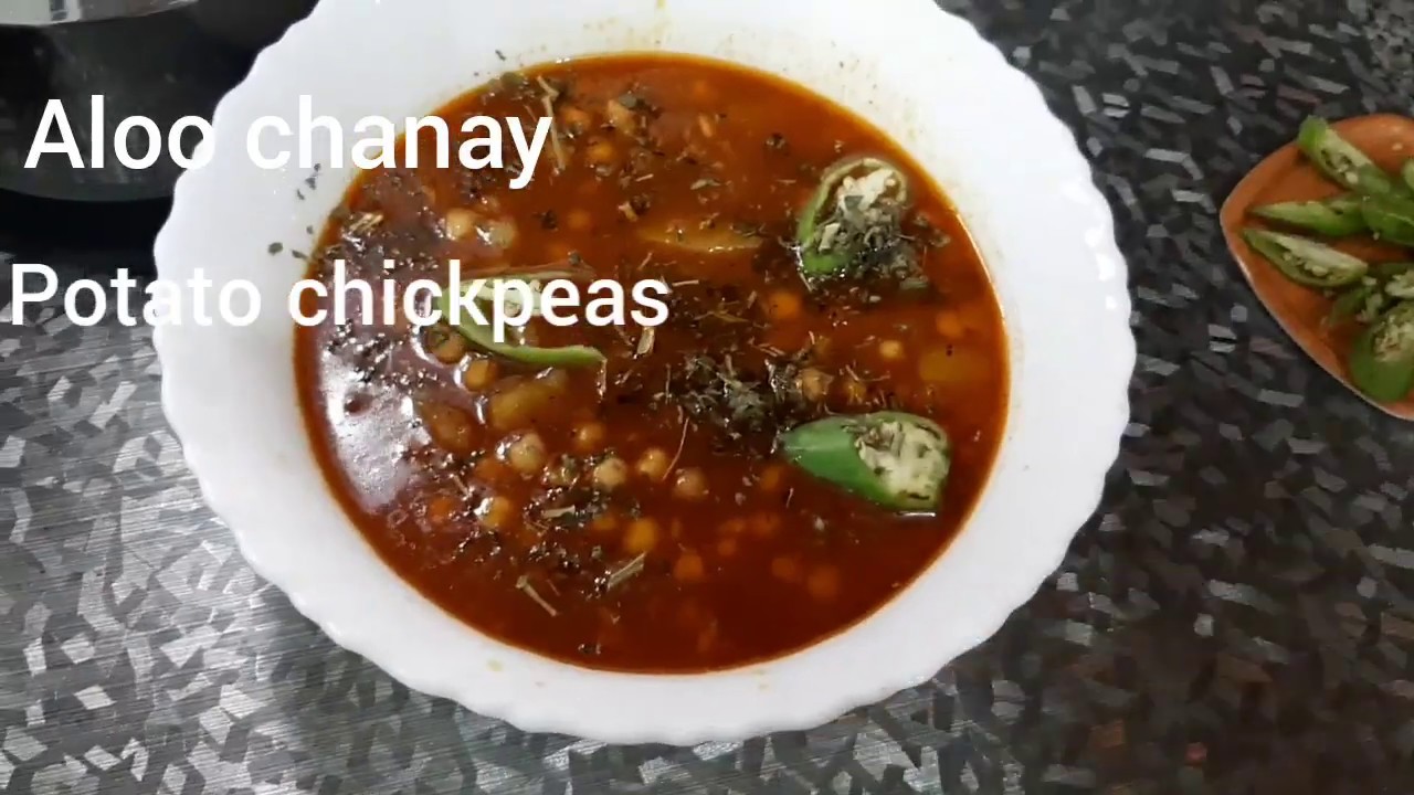 Aloo chanay(puri chanay) potato chickpeas| AN's Cooking Fiesta - YouTube