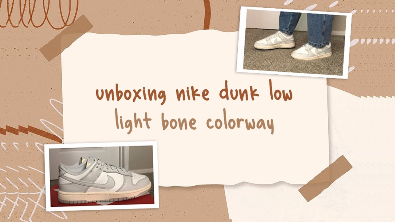 unboxing nike dunk low light bone (2021) - YouTube