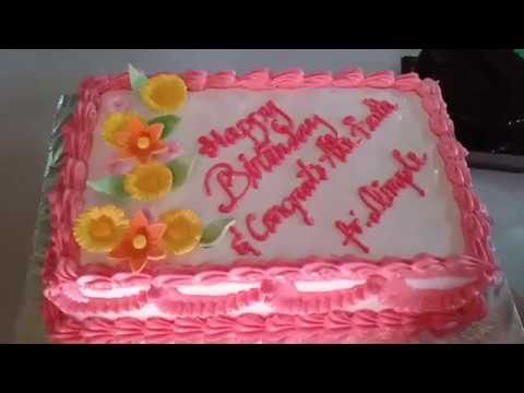 BOILED ICING/Basic cake decorating for beginners, (sheet cake) - YouTube