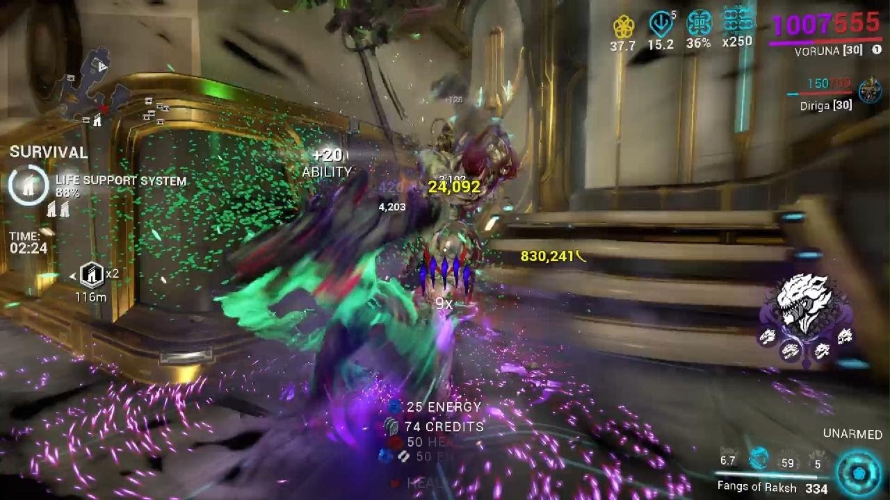 Warframe Voruna Prey of Dynar test - YouTube