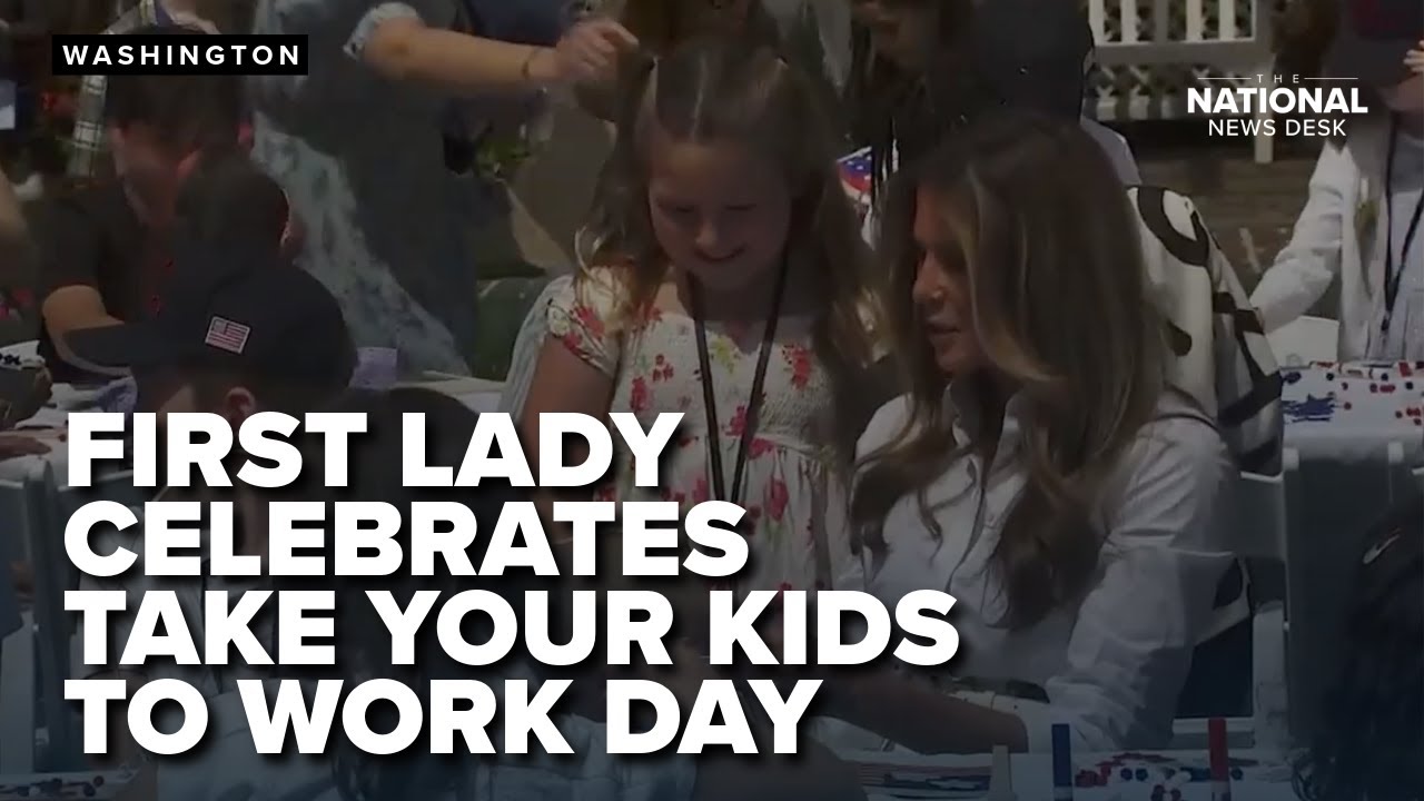 First lady Melania Trump celebrates Take Your Kids to Work Day at White ...