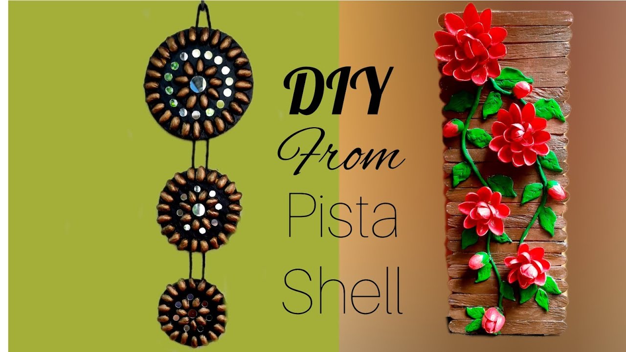 Pista shell home decor ideas | Best out of waste pista shell - YouTube