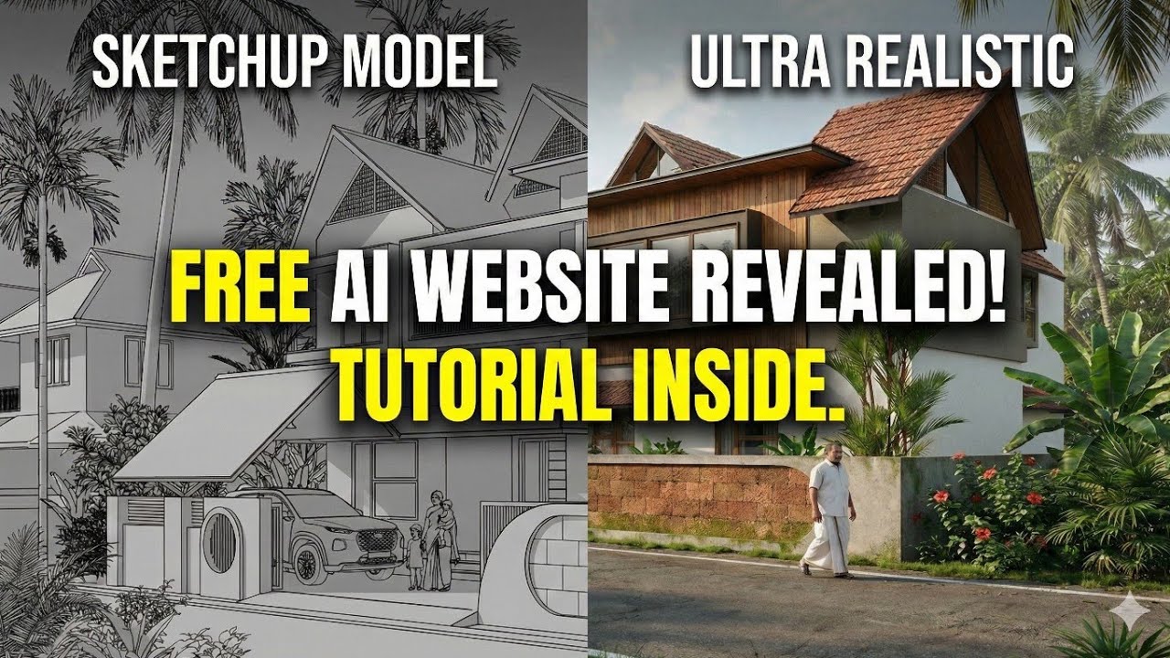 Ultra realistic render website reveal 🤯 sketchup image to free ai ...