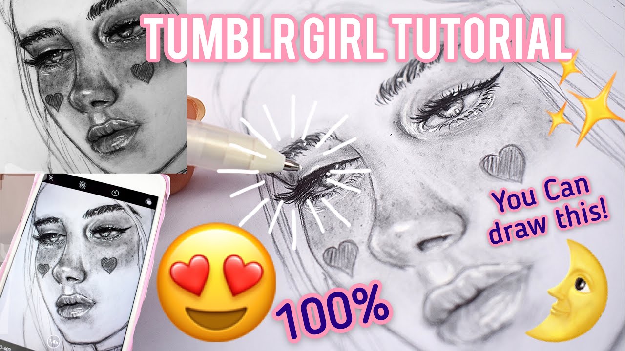 HOW TO DRAW A GIRL FACE TUTORIAL 💖| Step by Step 😍| Strawberrypuffcake ...