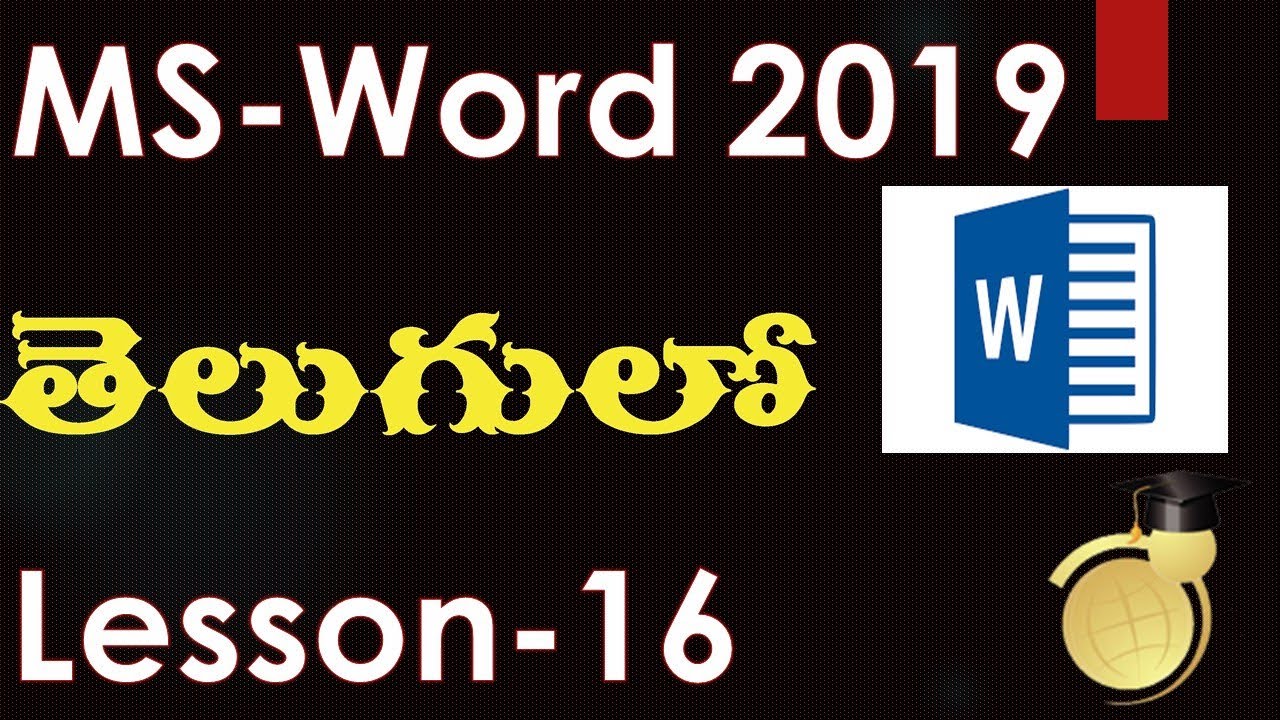 Borders To Selected Text In Ms Word In Telugu Ms Office 2019 Lesson