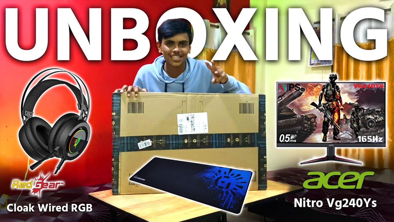 Unboxing Gadgets and Accessories | Acer Monitor | Redgear Headphones ...