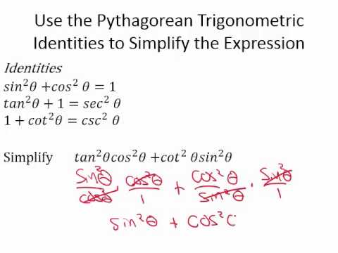 Simplify Trig Expressions with Pythagorean Identities Intro - YouTube