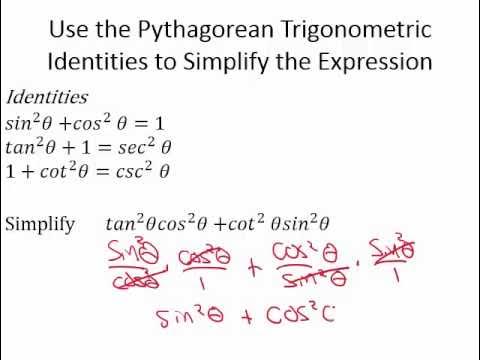 Simplify Trig Expressions with Pythagorean Identities Intro - YouTube