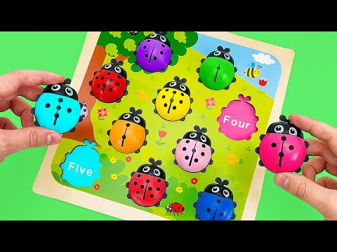 Best exploring numbers, Colors and Shapes Puzzle | kids Toy Toddler fun video