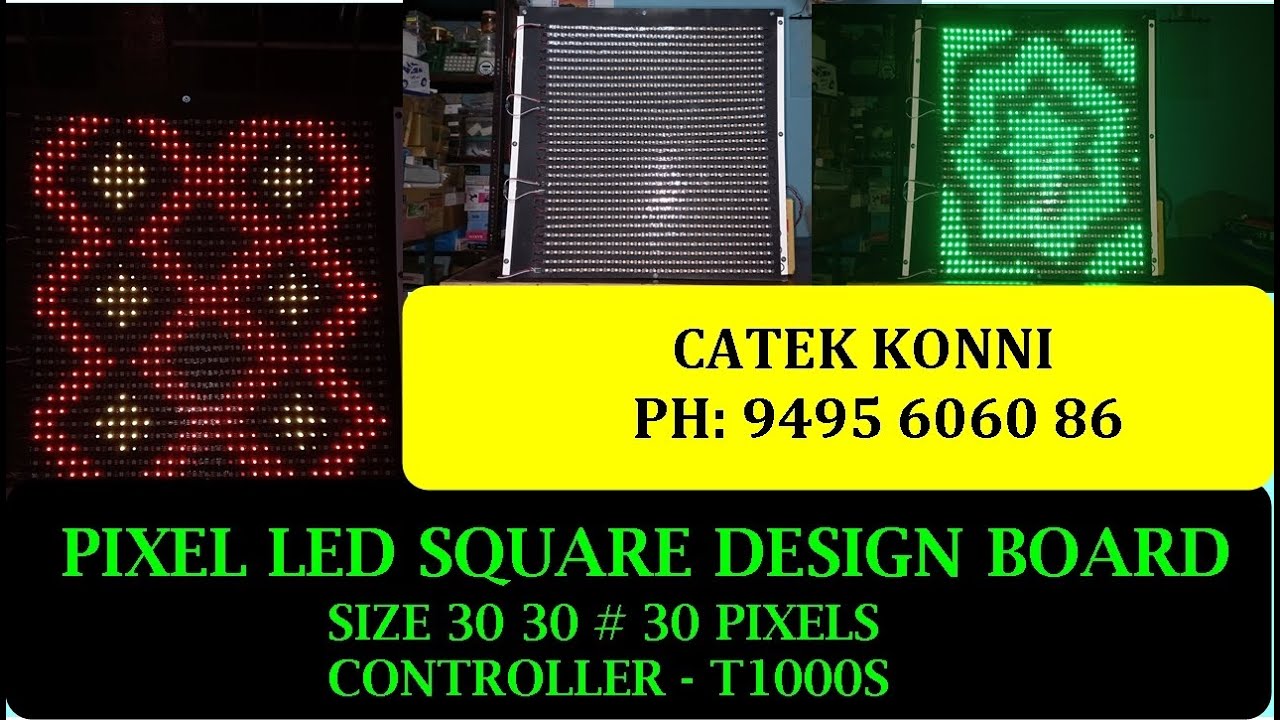 Pixel Led Square Design Board | T1000S Designs | CATEK KONNI - YouTube