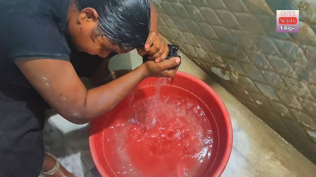 🥰Hair dunk tub in .deeply 3 minute without seat 🏵️ hair 💁washing vlog ...