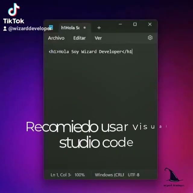 páginas Web desde el bloc de notas #desarrolloweb #programacion - YouTube