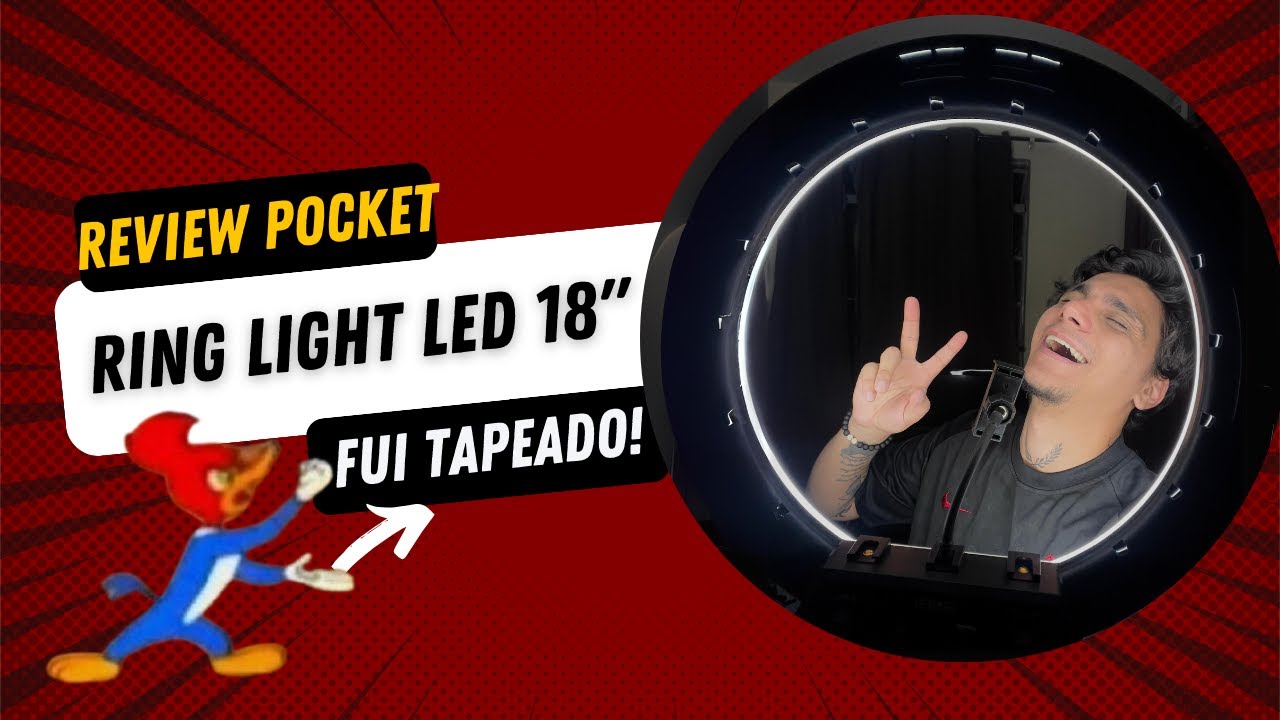 REVIEW POCKET - Ring Light Led 18 Polegadas Tomate Com Dimmer + Tripé 1 ...