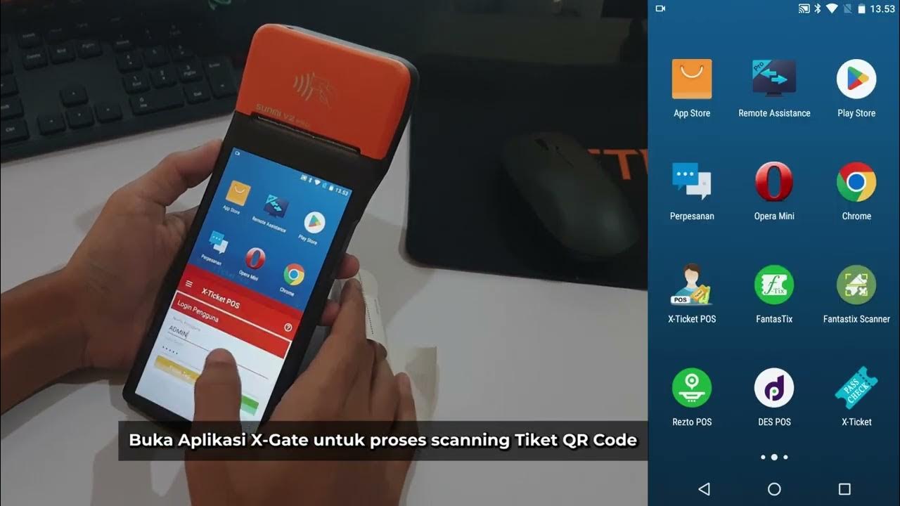 Proses pembelian dan scan tiket QR Code menggunakan perangkat mobile - YouTube