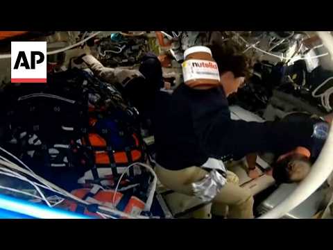 Nutella jar seen spinning through spacecraft during Artemis II mission